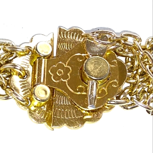 Vintage | Accessories | Vintage French Gold Plated Multi Chain Link ...